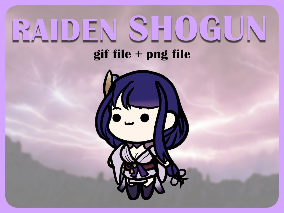 Chibi Animation - Genshin Impact - Raiden Shogun (gif and Png) - Etsy