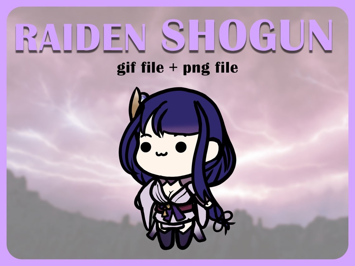 Chibi Animation Genshin Impact Raiden Shogun gif and Png - Etsy New Zealand