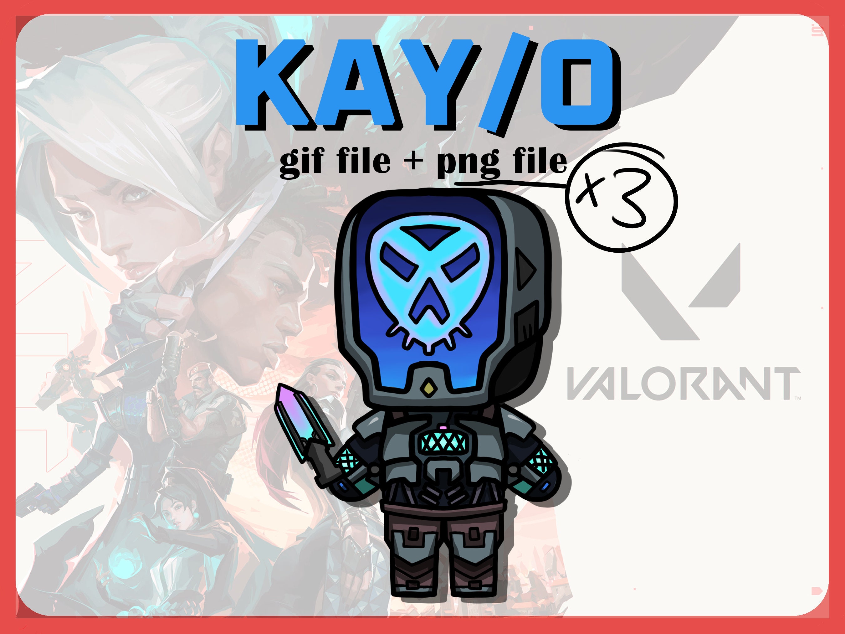 Chibi Animation - Valorant - Kay/o (gif and Png) - Etsy