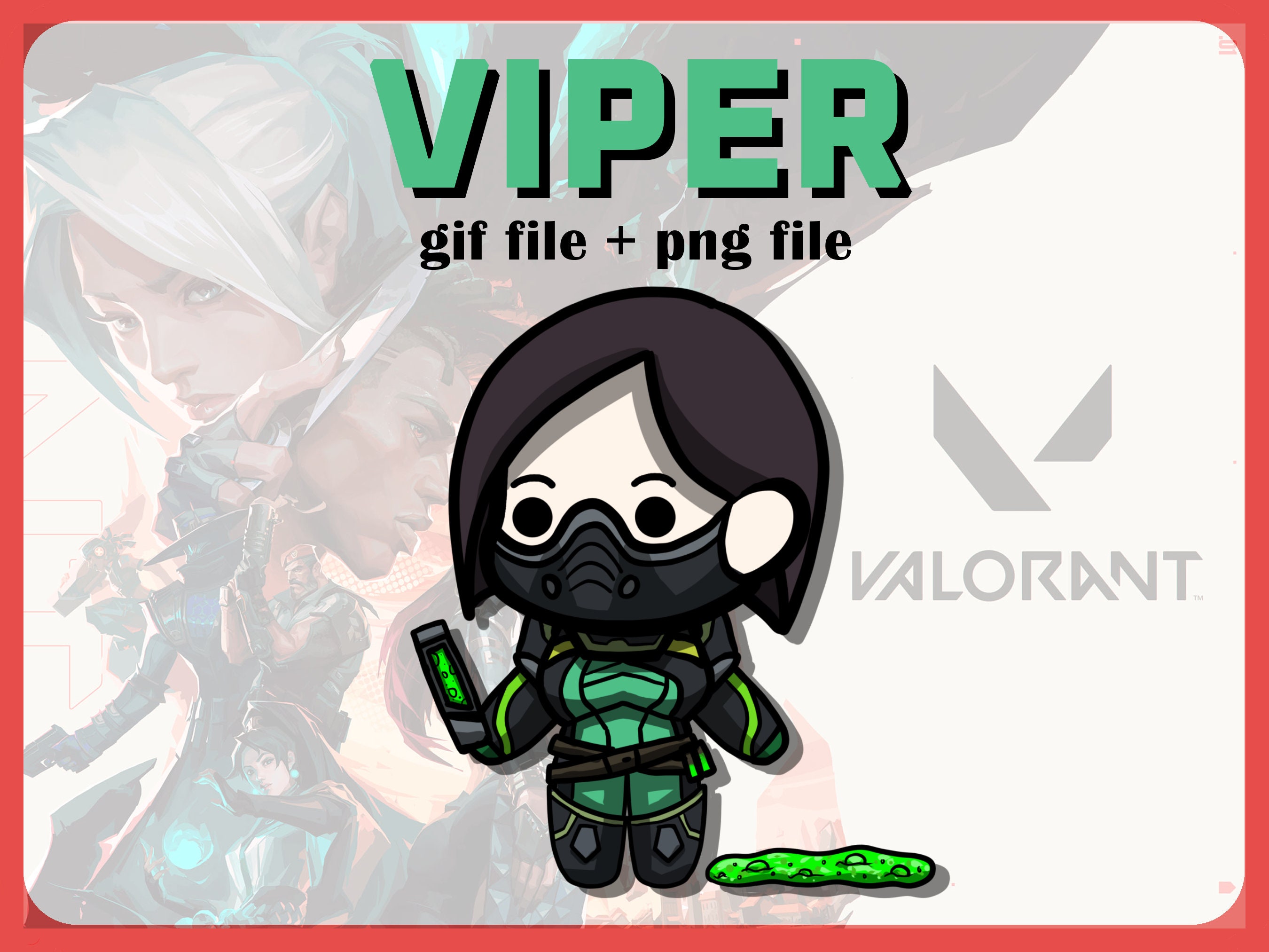 Chibi Animation Valorant Viper gif and Png - Etsy