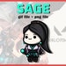 Chibi Animation Valorant Sage gif and TWO Png - Etsy