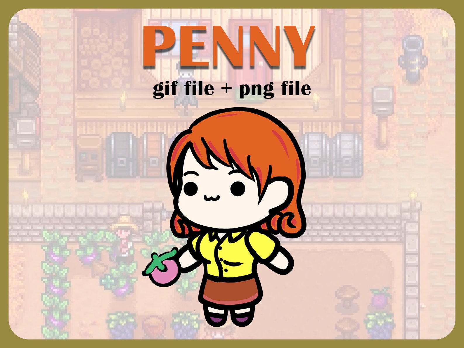 Chibi Animation - Stardew Valley - Penny UPDATED (gif and Png) - Etsy