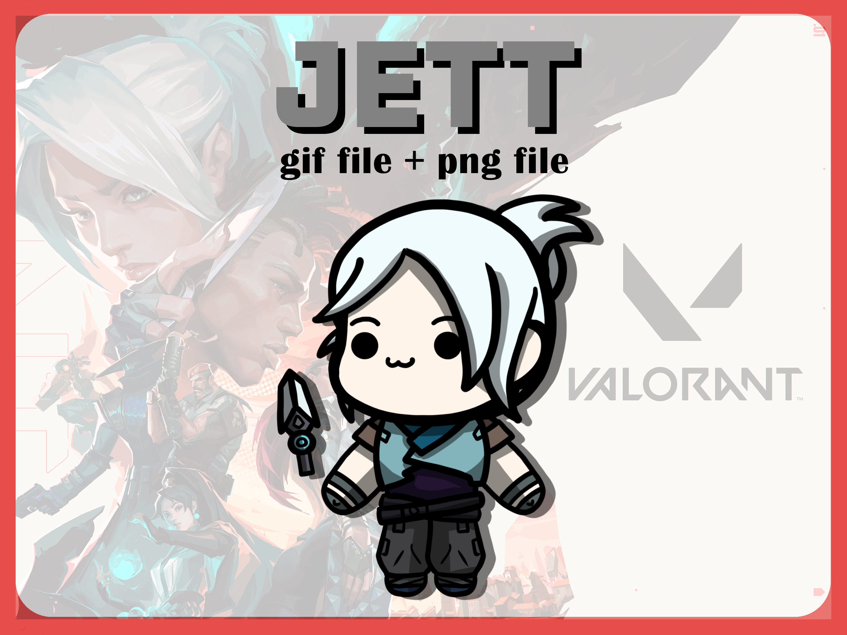 Chibi Animation - Valorant - Jett (gif and Png) - Etsy