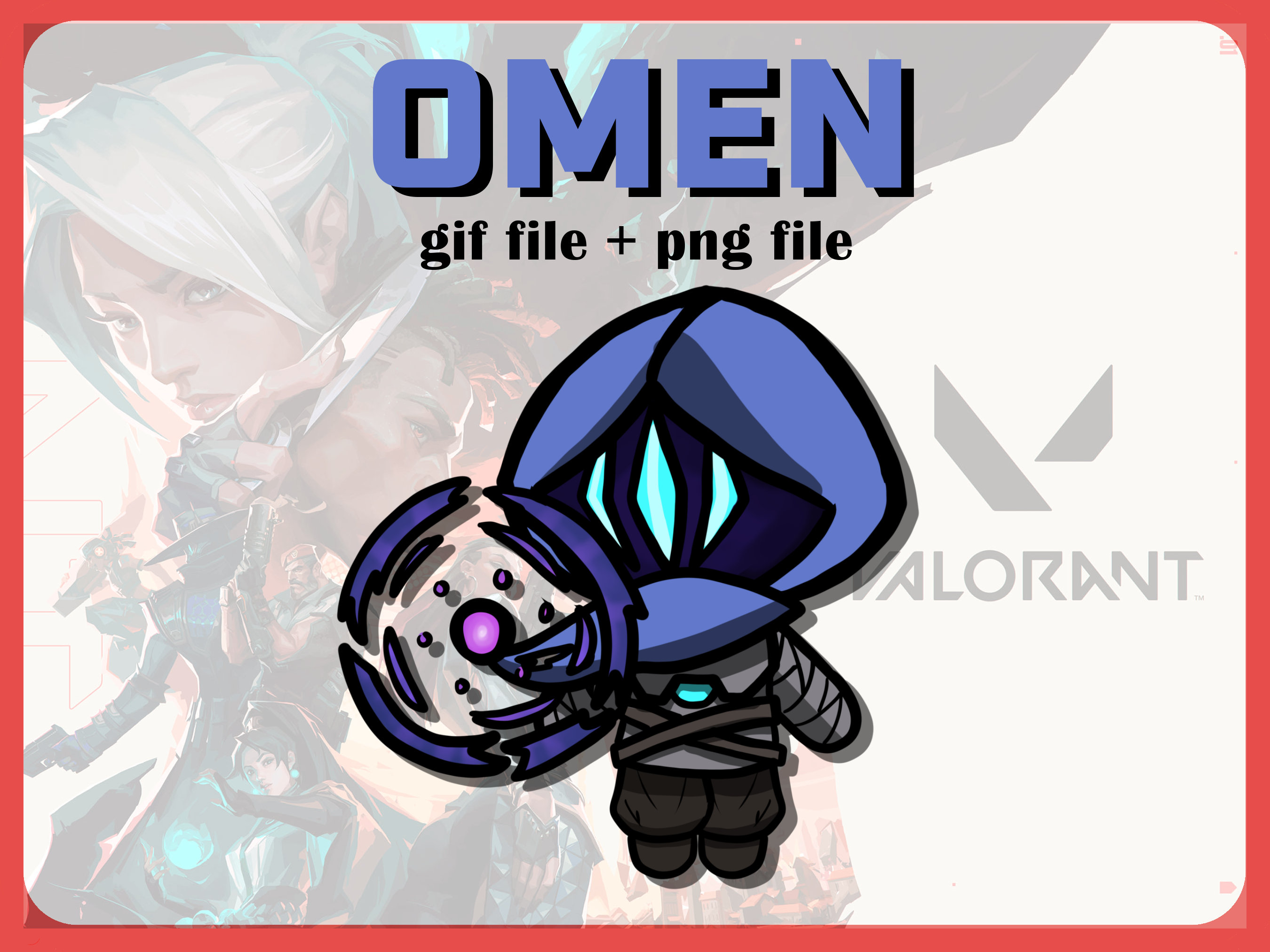 Chibi Animation - Valorant - Omen (gif and TWO Png) - Etsy UK
