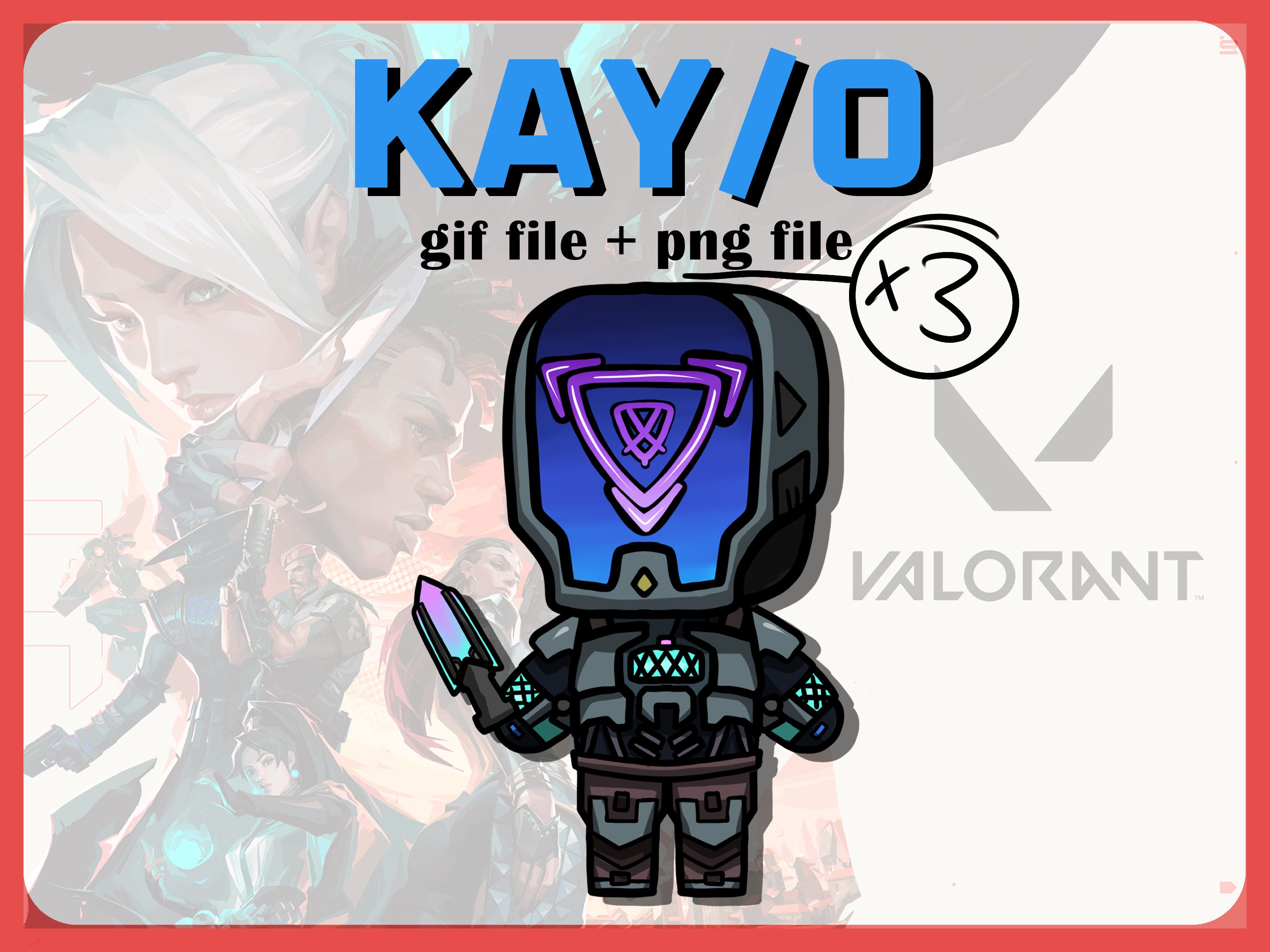 Chibi Animation - Valorant - Kay/o (gif and Png) - Etsy