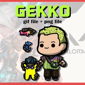 Chibi Animation - Valorant - Gekko (gif and Png) - Etsy