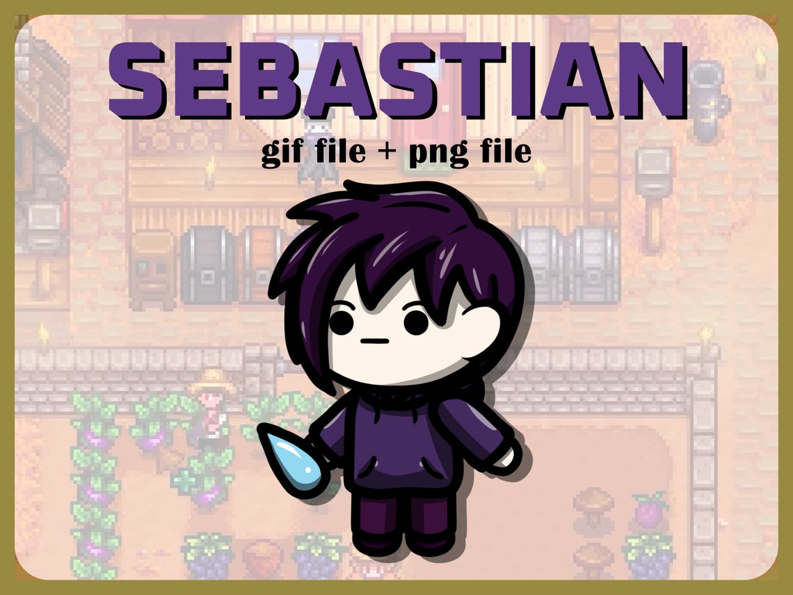 Chibi Animation - Stardew Valley - Sebastian UPDATED (gif and Png) - Etsy