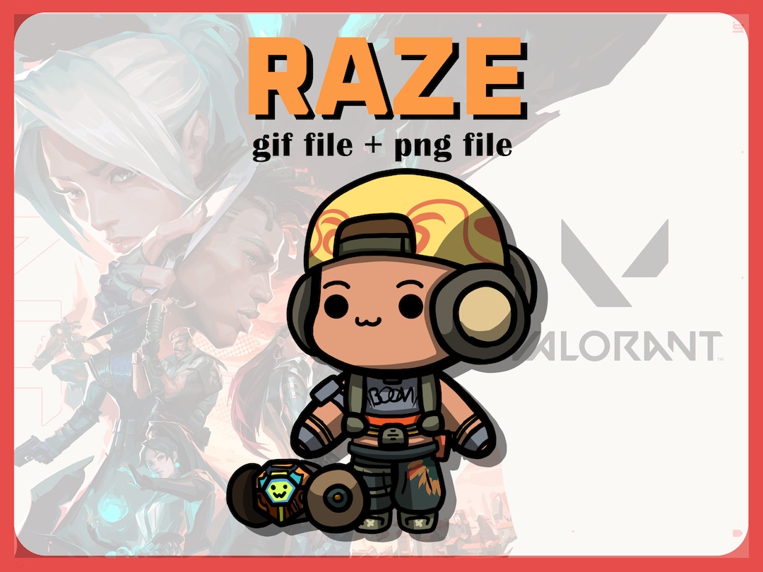 Chibi Animation - Valorant - Raze (gif and Png) - Etsy
