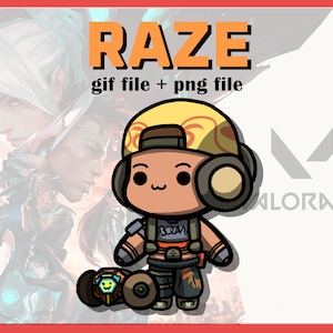 Chibi Animation - Valorant - Raze (gif and Png) - Etsy