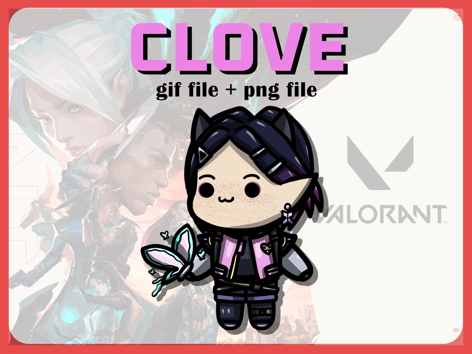 Chibi Animation - Valorant - Clove (gif and Png) - Etsy