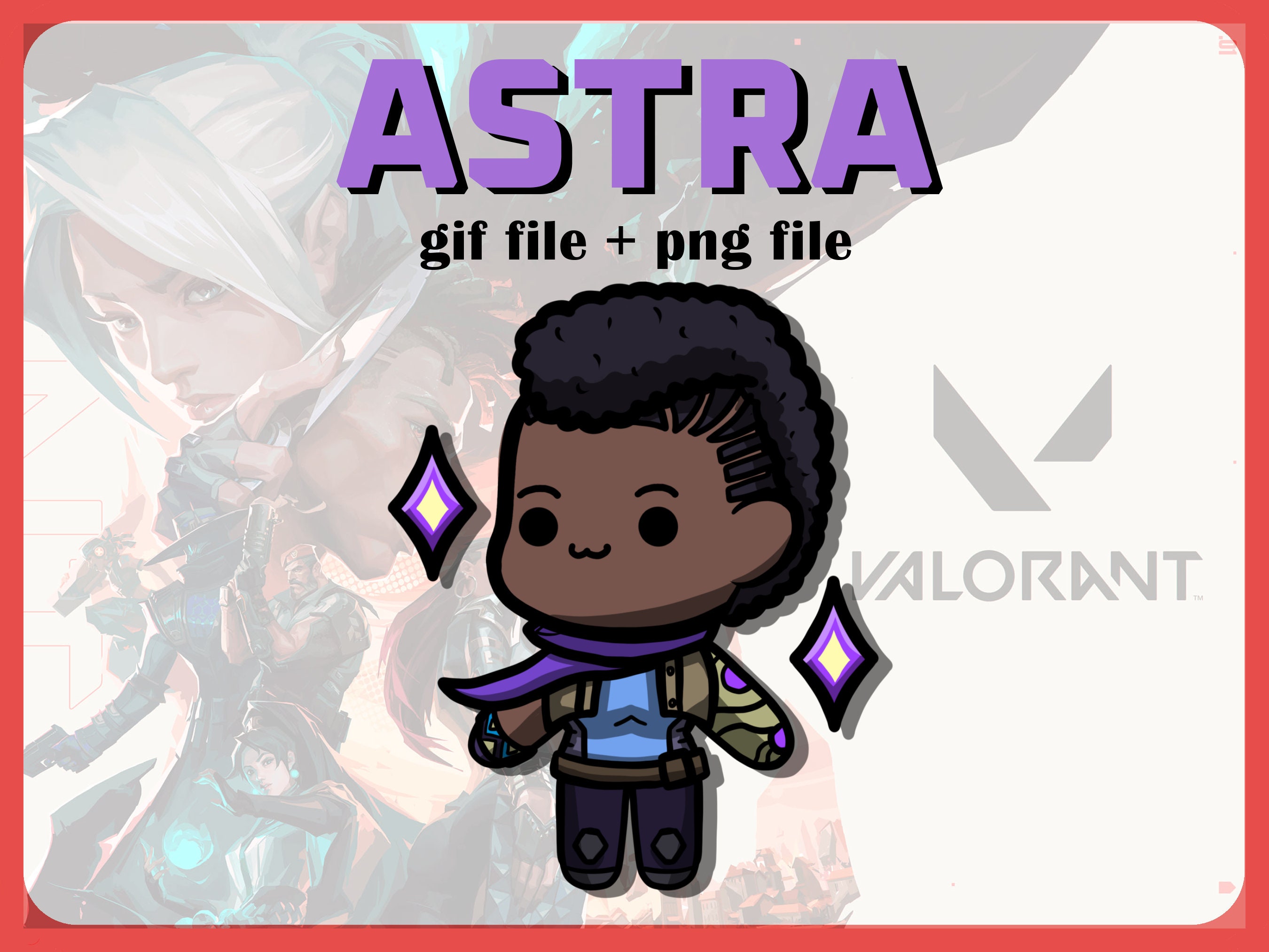 Chibi Animation - Valorant - Astra (gif and Png) - Etsy