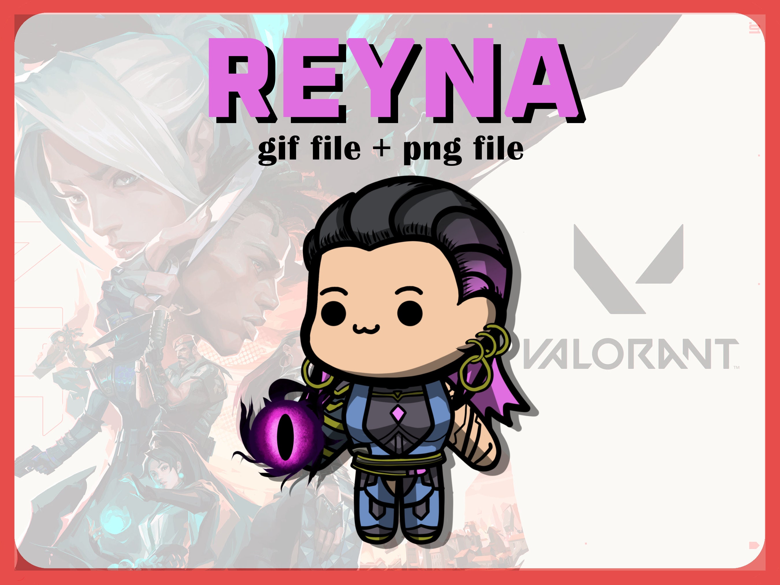 Chibi Animation - Valorant - Reyna (gif and Png) - Etsy