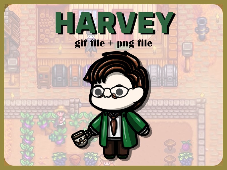 Chibi Animation - Stardew Valley - Harvey (gif and Png) - Etsy
