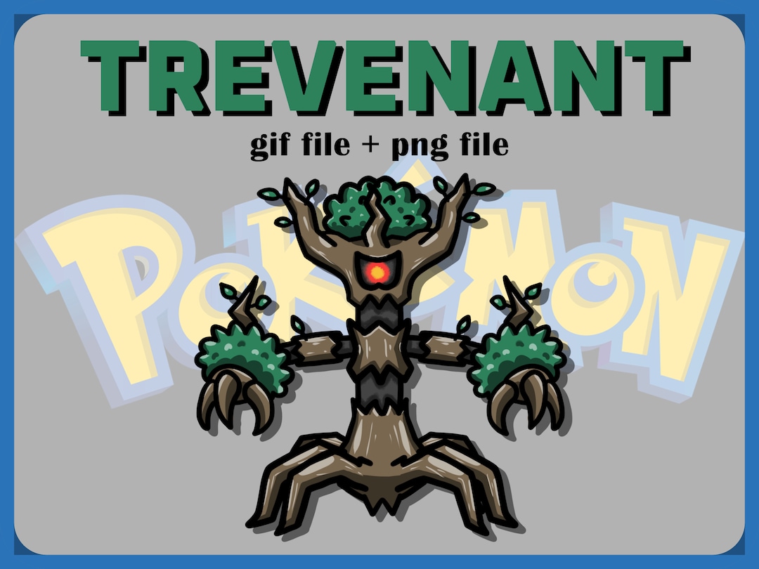 Chibi Animation - Pokemon - Trevenant + Shiny (gif and Png) - Etsy