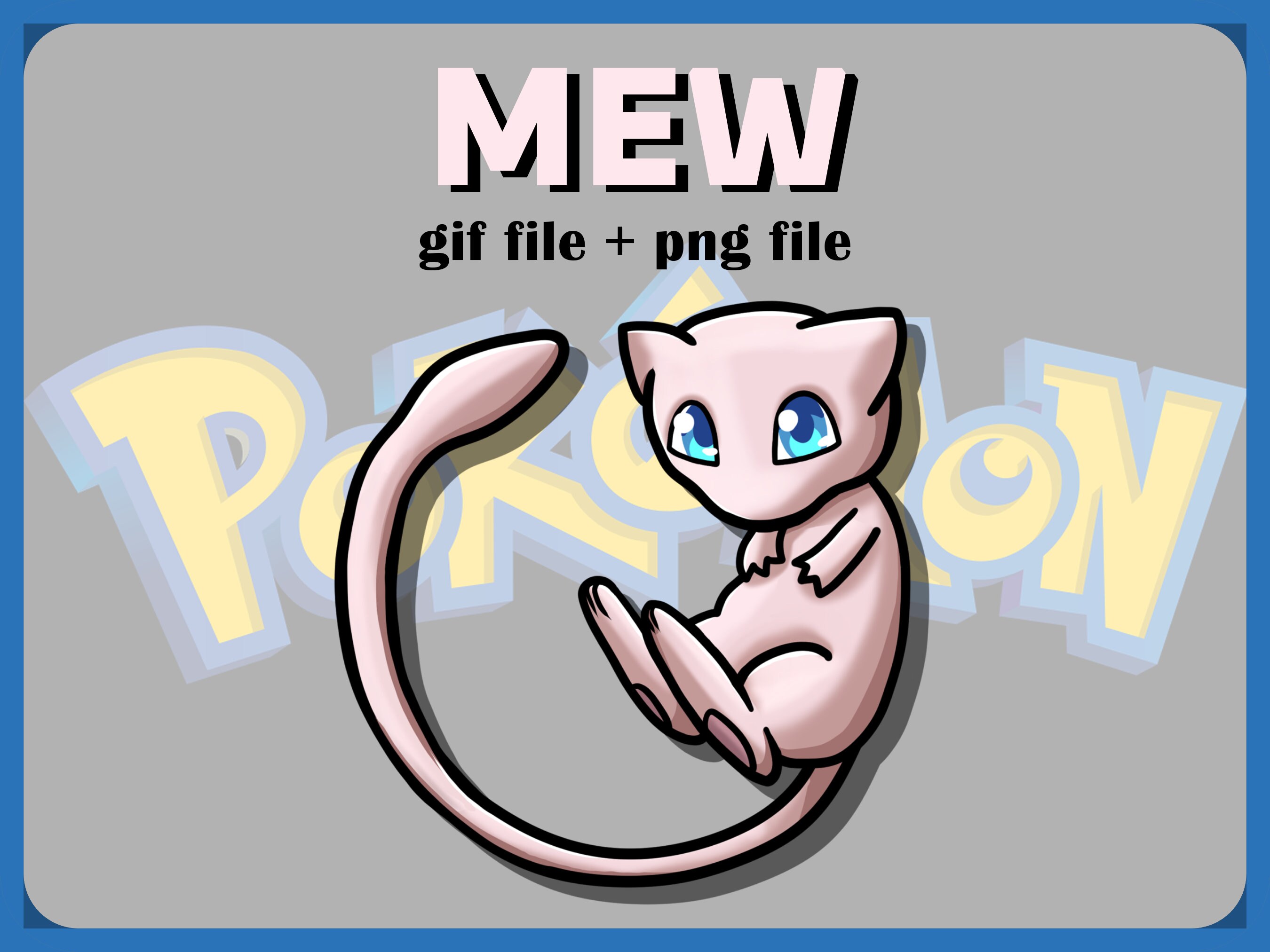 Chibi Animation - Pokemon - Mew (gif and Png) - Etsy