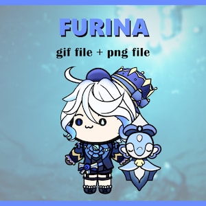 Chibi Animation - Genshin Impact - Furina (gif and Png) - Etsy