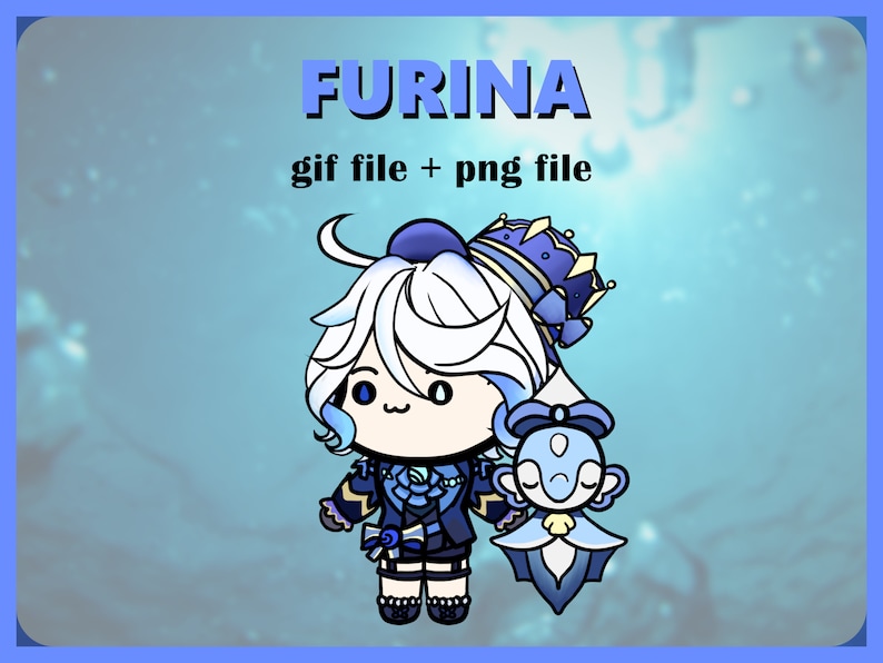 Chibi Animation - Genshin Impact - Furina (gif and Png) - Etsy