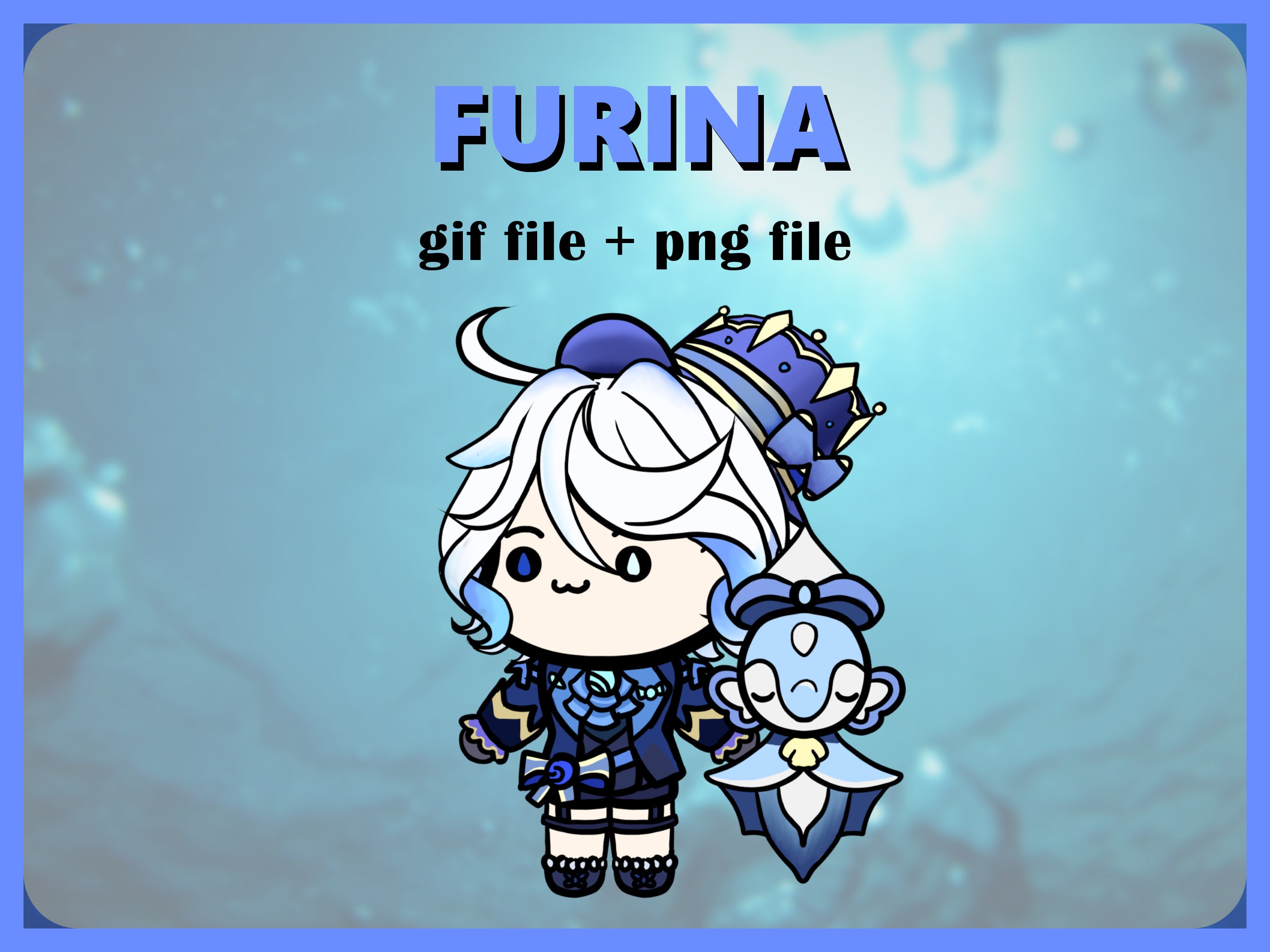 Chibi Animation - Genshin Impact - Furina (gif and Png) - Etsy