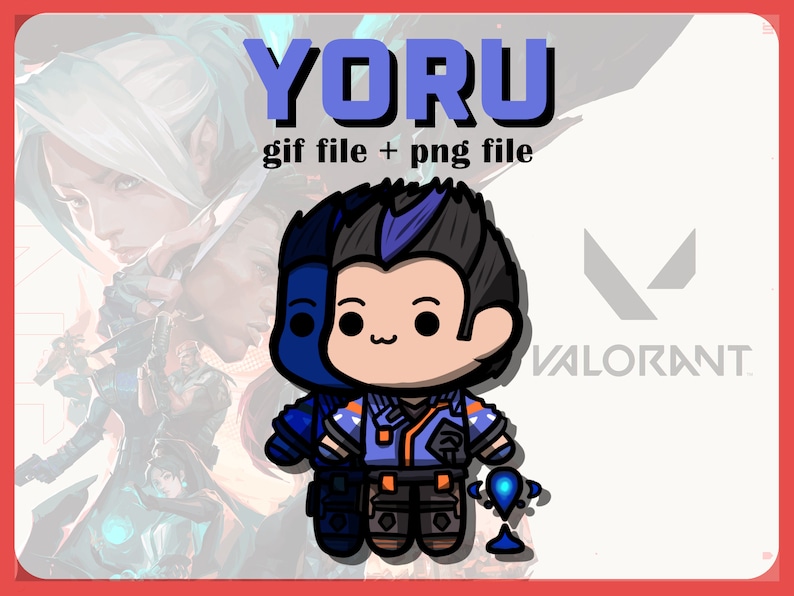 Chibi Animation - Valorant - Yoru (gif and Png) - Etsy