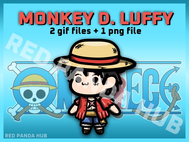 Chibidi - One Piece - Luffy (2 Gifs and 1 Png) - Etsy Canada