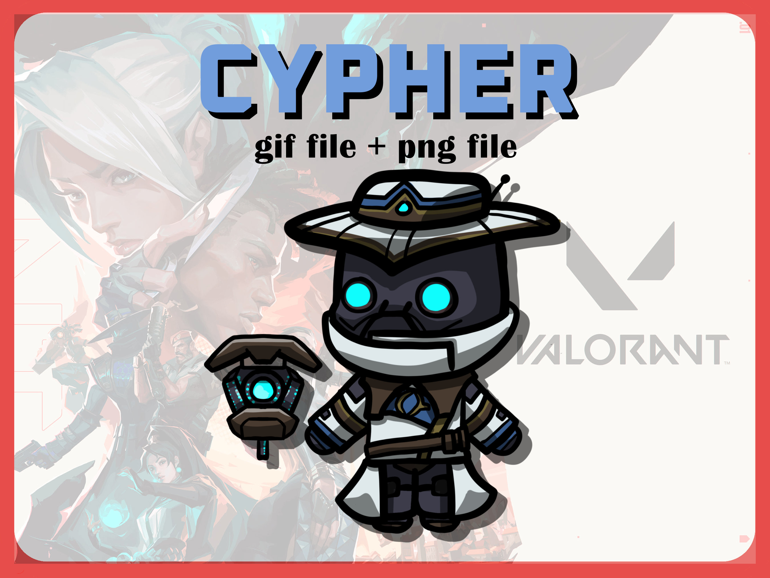 Chibi Animation - Valorant - Cypher (gif and Png) - Etsy