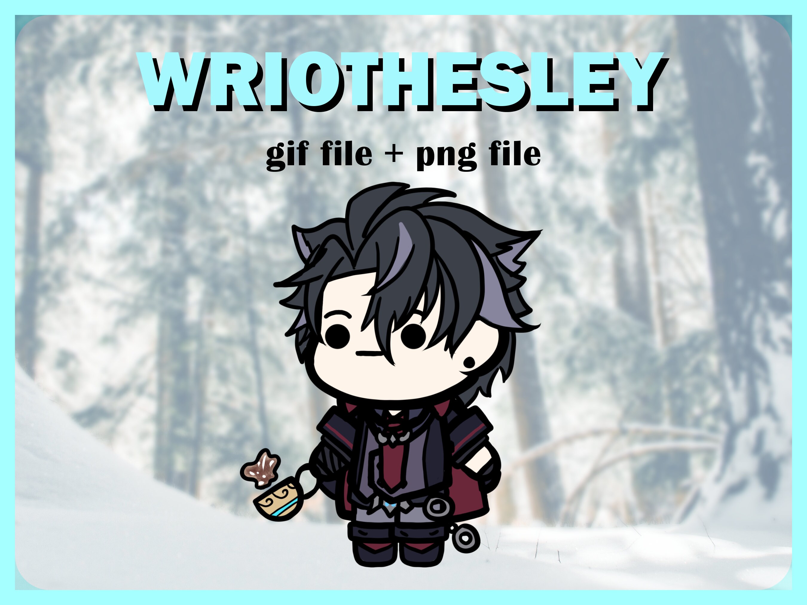 Chibi Animation Genshin Impact Wriothesley TWO Gifs and a Png - Etsy UK
