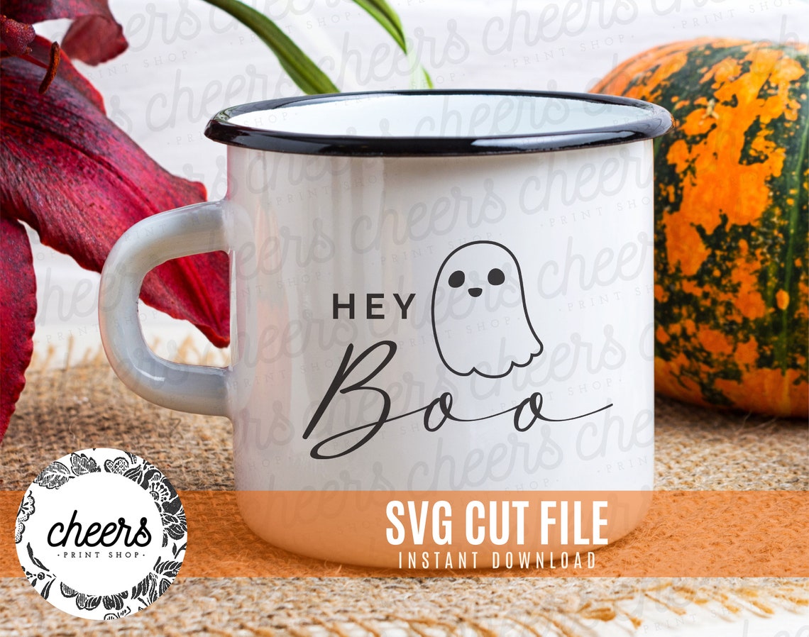 Hey Boo - Halloween SVG - Cute Halloween Cut File - Happy Halloween Svg ...
