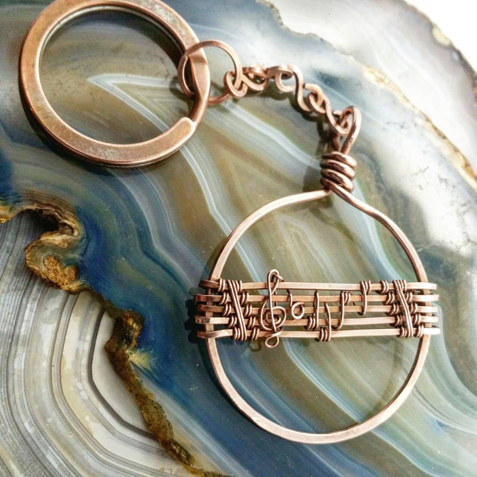 Carry a Tune Copper Keychain | Etsy