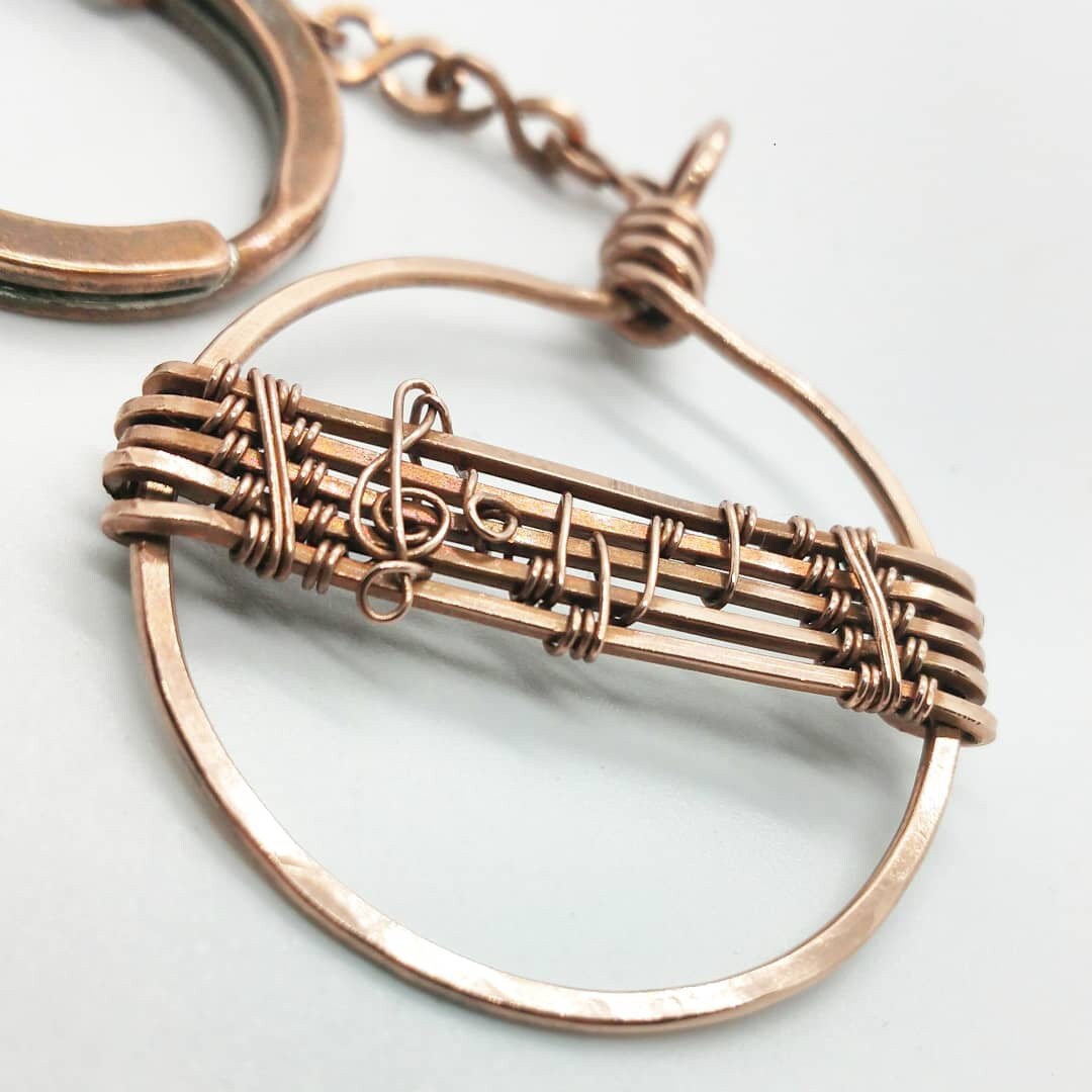 Carry a Tune Copper Keychain - Etsy
