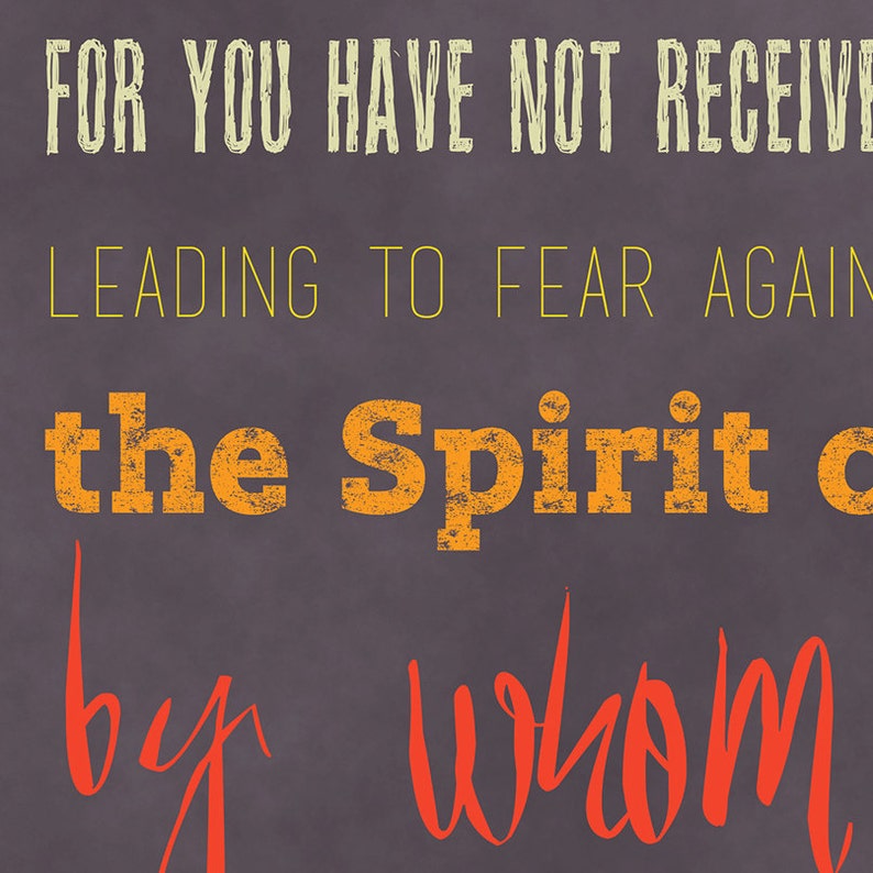 Romans 8:15 - Abba Father - Adoption - Wall Art - Scripture Art - Bible ...