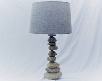 Stacked stone lamp | Etsy