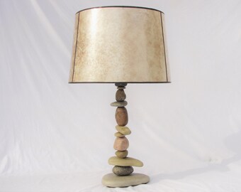 Stacked stone lamp | Etsy