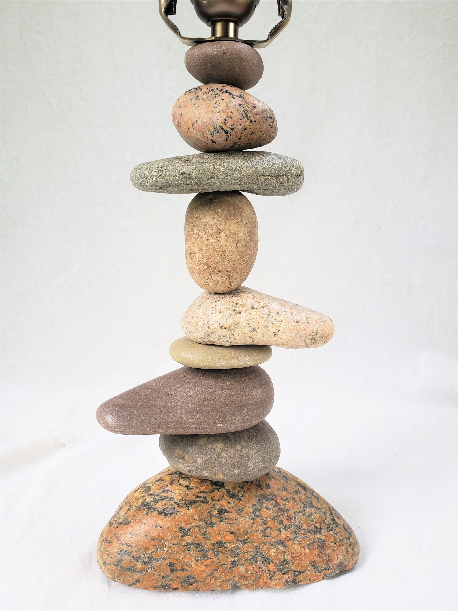 Rock Lamp (medium - 20" Tall), Asymmetrical Design, Offset Stones ...