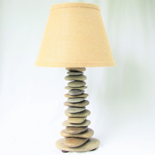 Rock Lamp medium/small 16 Tall Stacked Stone Cairn - Etsy
