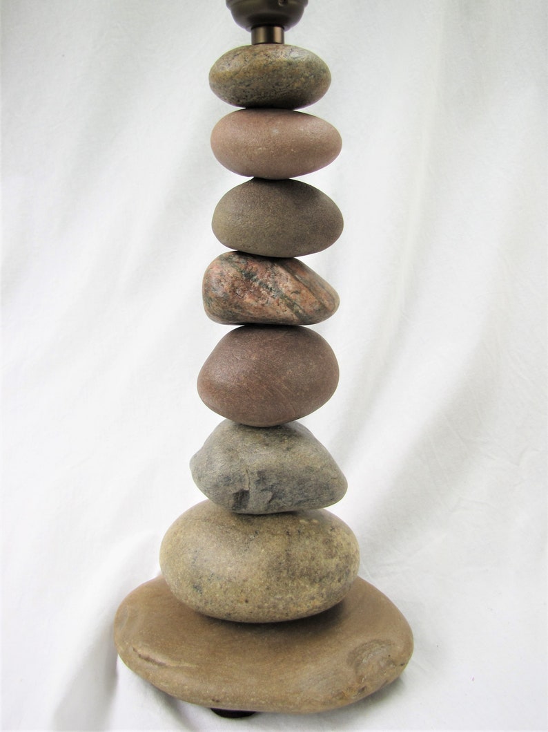 Rock Lamp medium/small 16 Tall Stacked Stone Cairn - Etsy