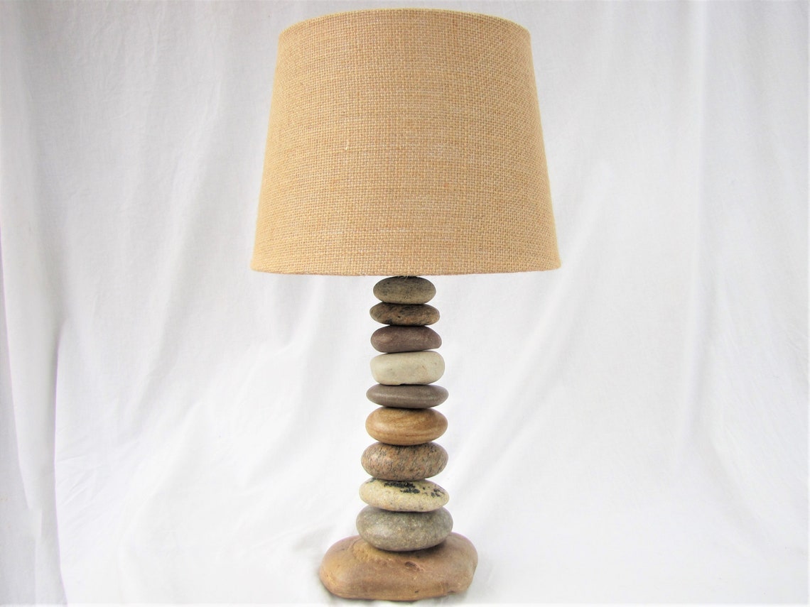 Rock Lamp medium/small 16 Tall Stacked Stone Cairn - Etsy