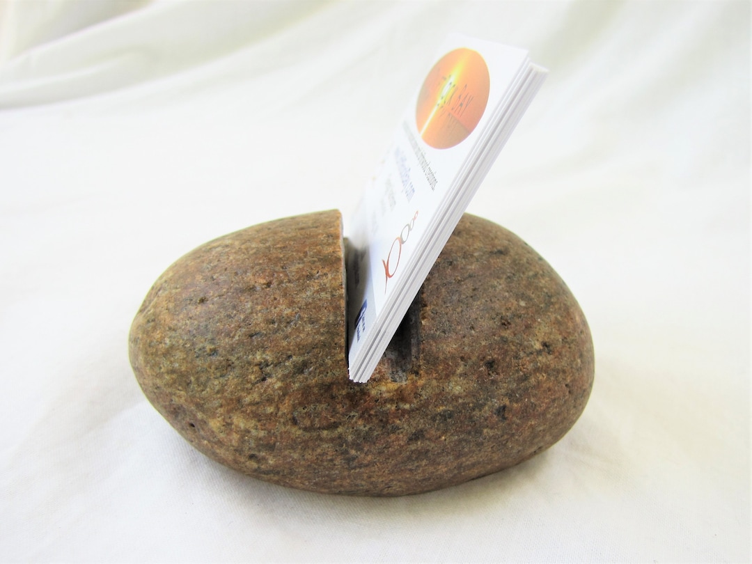 Business Card Holder Made of Stone, Card Holder for Office or Desk - Etsy