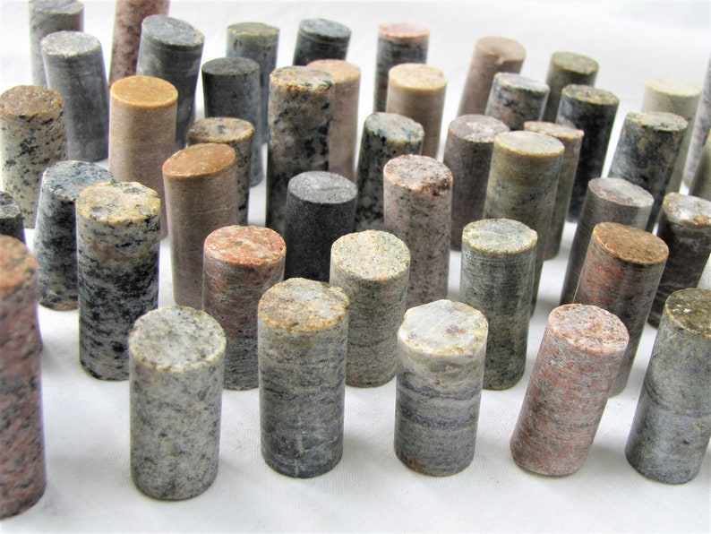Rock Cores, River Rock Stone Cylinders, Over 1/2" Diameter - Etsy