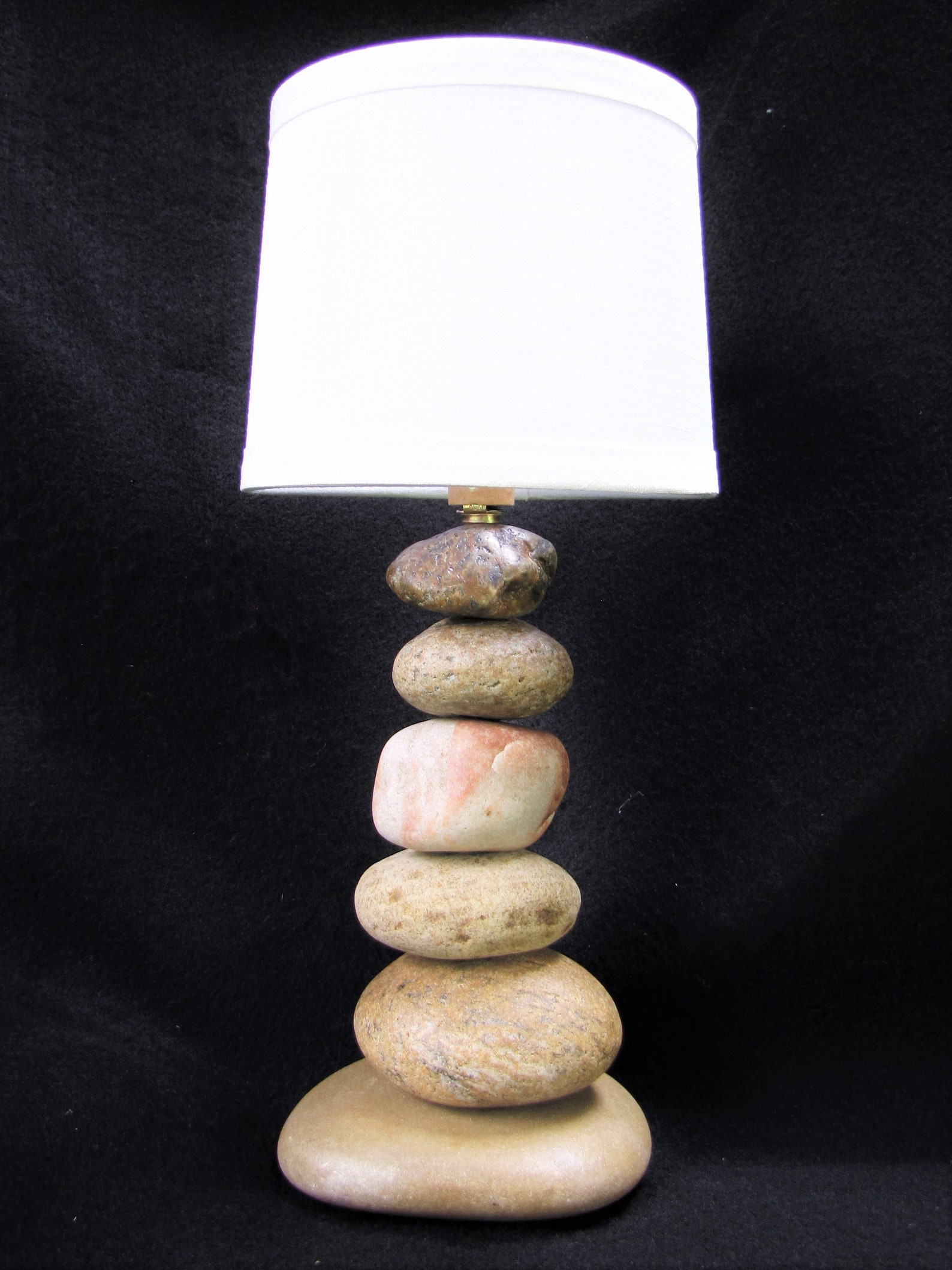 Small Rock Lamp 12 Tall With Lamp Shade - Etsy