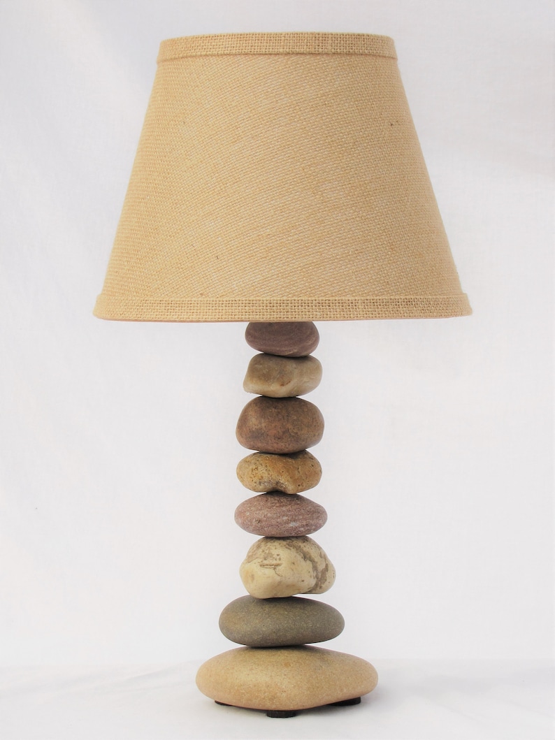 Rock Lamp medium/small 16 Tall Stacked Stone Cairn - Etsy