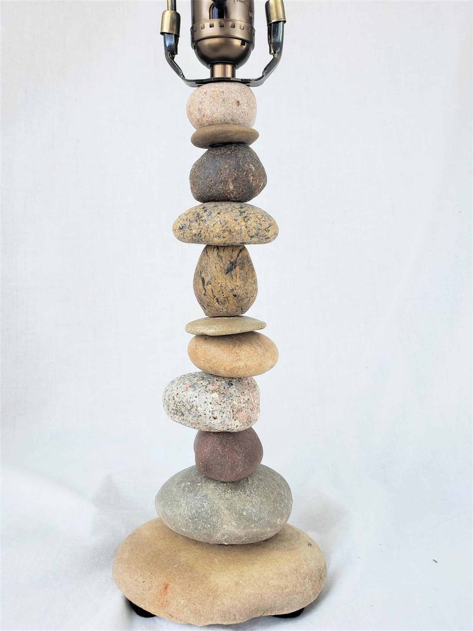 Rock Lamp (medium - 20" Tall), Asymmetrical Design, Offset Stones ...