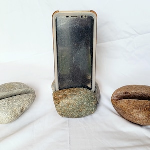 Cell Phone Holder Made From Natural Stone, Rock Cell Phone Holder, Cell ...