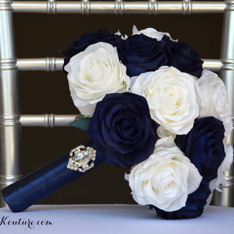 Navy Blue and Ivory - Etsy