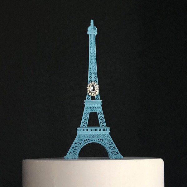 Rhinestone Eiffel Tower Cake Topper - Etsy