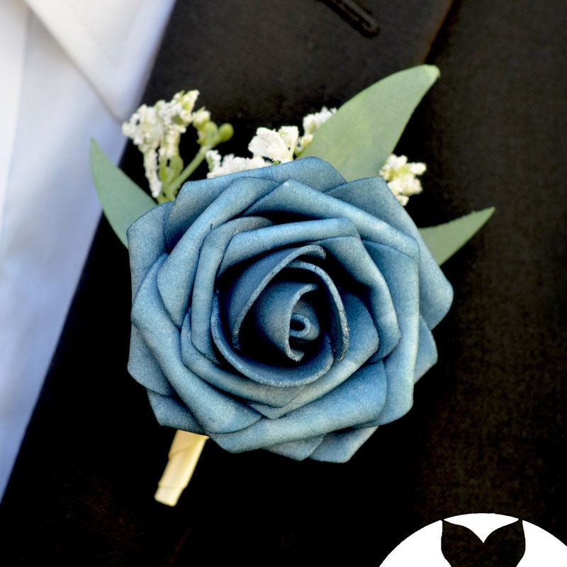 Blue Boutonniere - Etsy