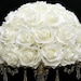 IVORY ROSE ARRANGEMENT. Ivory Wedding Centerpiece. Ivory Centerpiece ...