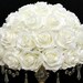 IVORY ROSE ARRANGEMENT. Ivory Wedding Centerpiece. Ivory Centerpiece ...