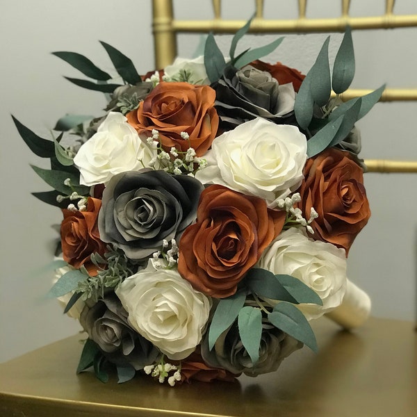 Rust Bridal Bouquet - Etsy