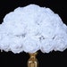 WHITE ROSE ARRANGEMENT Wedding Centerpiece. Half Flower Ball Pomander ...