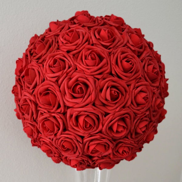 Red Flower Balls - Etsy